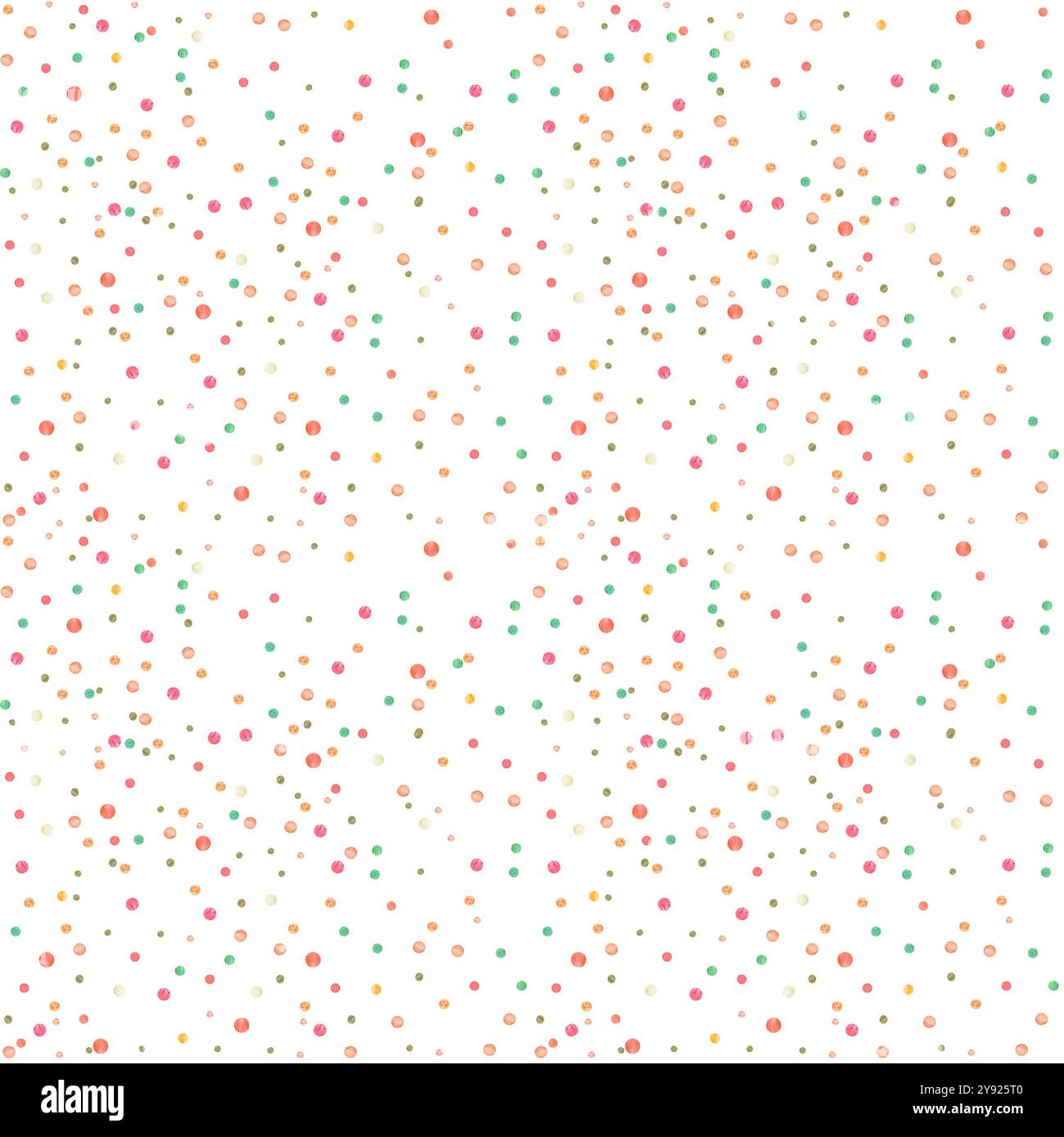 Hand drawn watercolor colorful confetti seamless pattern isolated on ...