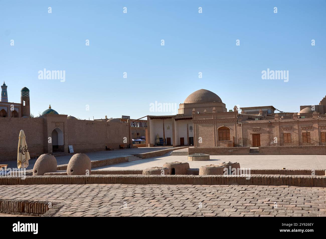 the ancient streets and monuments within the walls of Itchan Kala, the ...