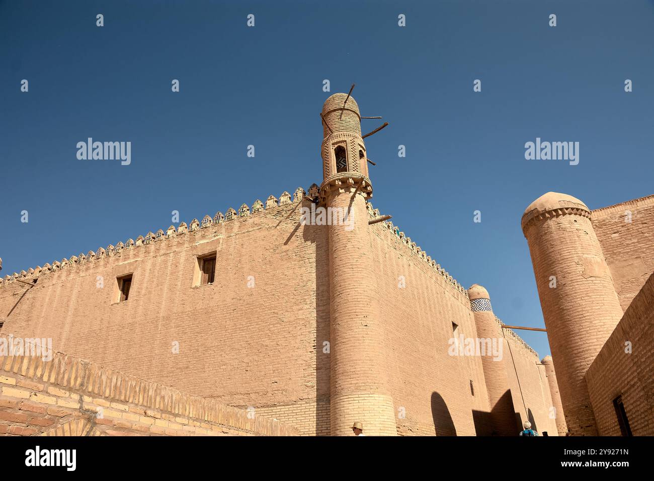 The traditional eastern tower stands majestically at the corner of the ...