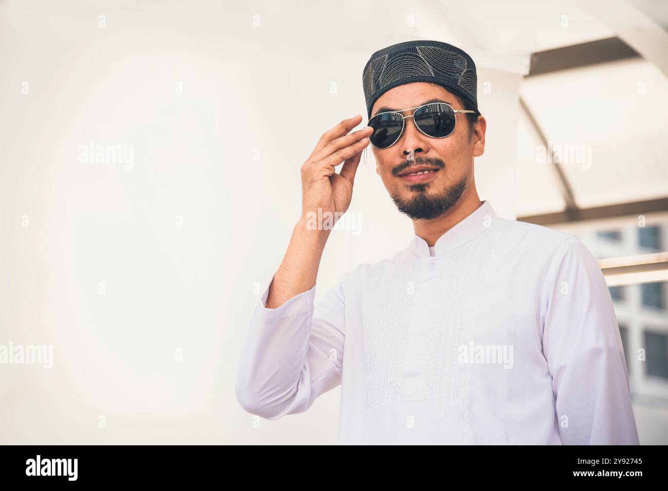 Islamic arab man wear hijab and muslim formal dress multicultural ...