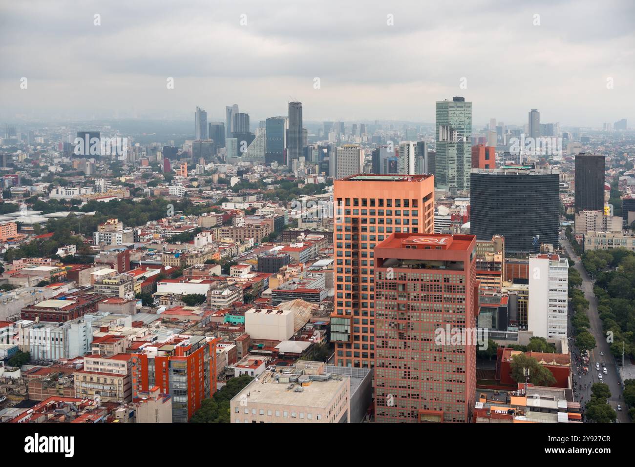 Mexico City, Mexico. September 24, 2024. The skyline of Mexico City ...