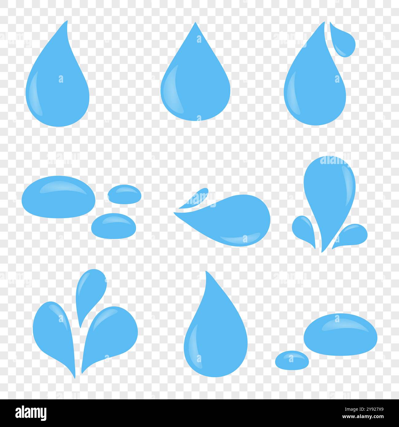 Clear water droplet splash Stock Vector Images - Alamy