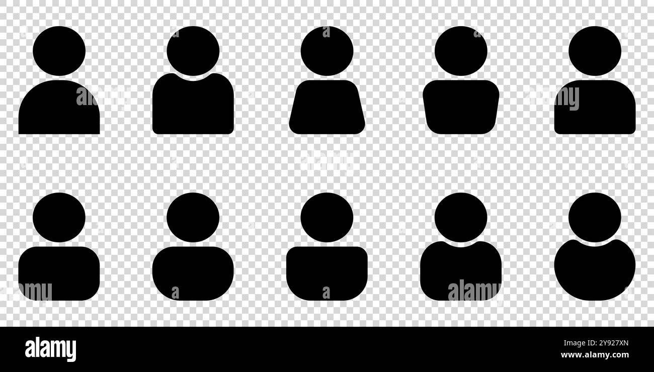 Set of different user icon. Set of avatar profile in different Stock Vector Image & Art - Alamy