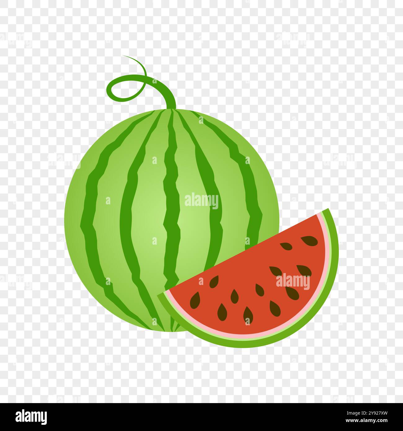 Isolated cut watermelon collection Stock Vector Images - Alamy