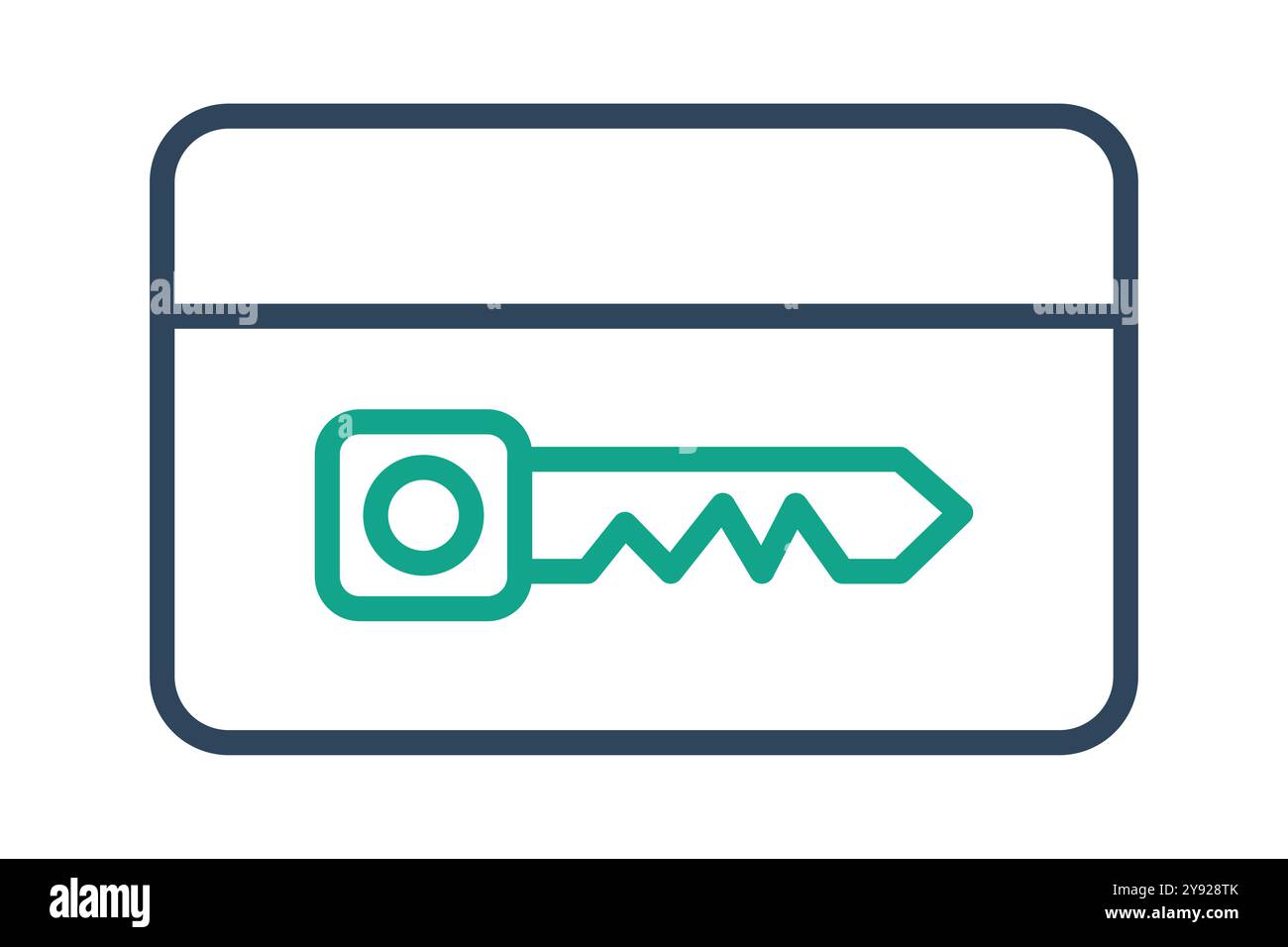 Key card icon. line icon style. icon related to reception. hotel ...
