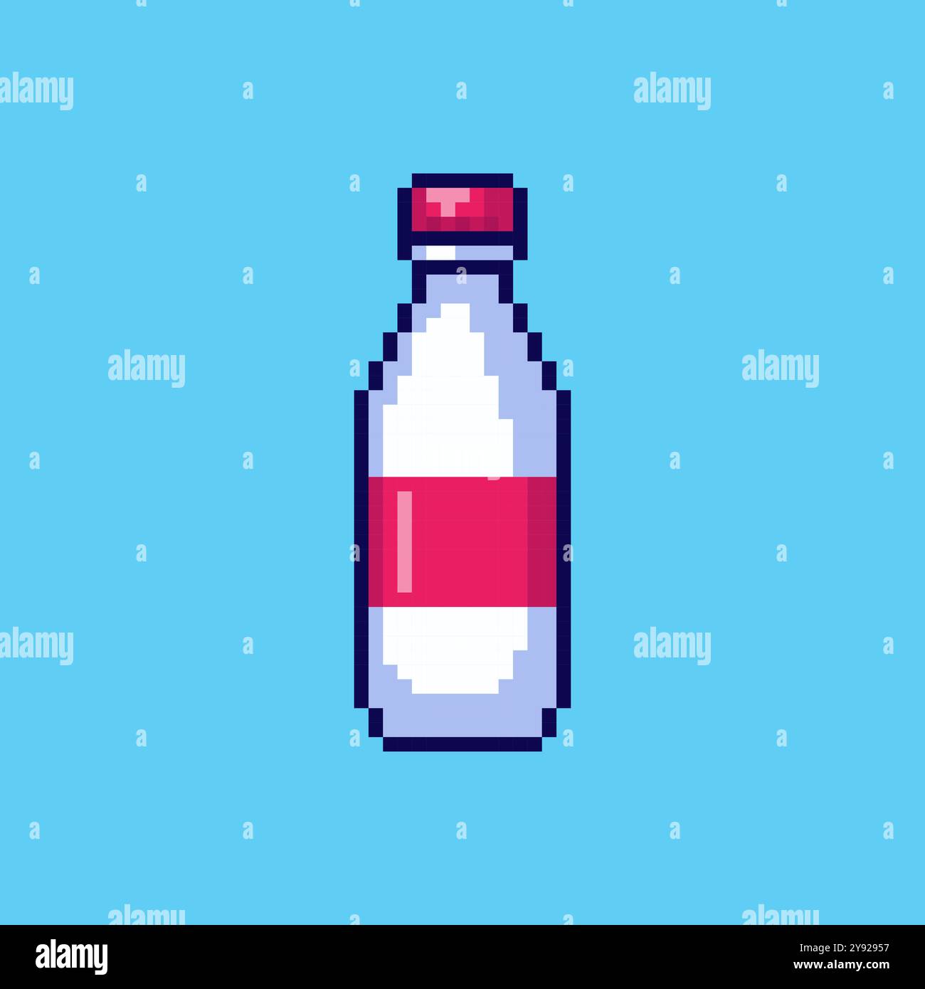 Pixel art Beverage Bottle game asset design Stock Vector Image & Art ...
