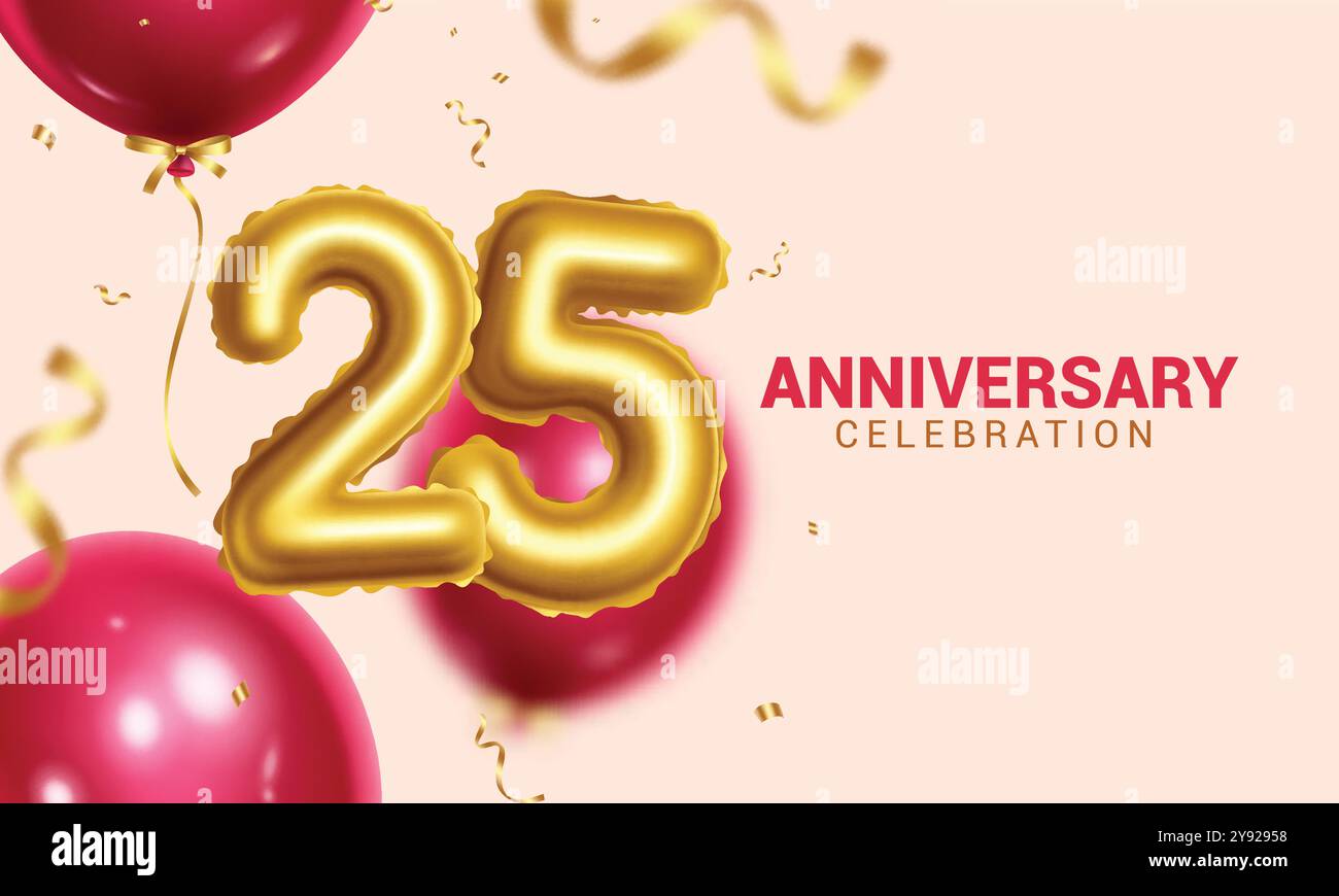 Happy twenty fifth anniversary hi-res stock photography and images - Alamy