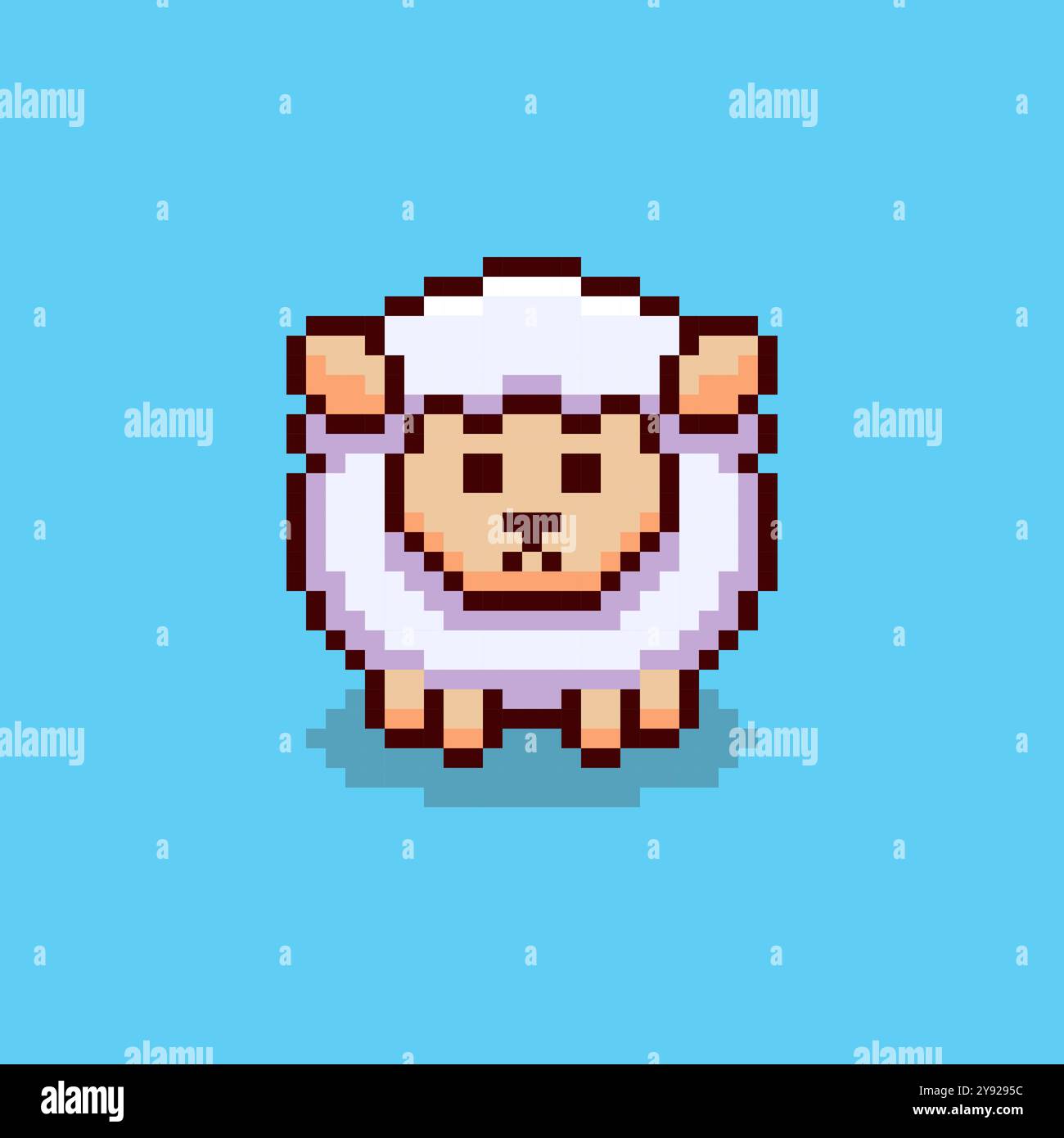 Pixel art Sheep game asset design Stock Vector Image & Art - Alamy