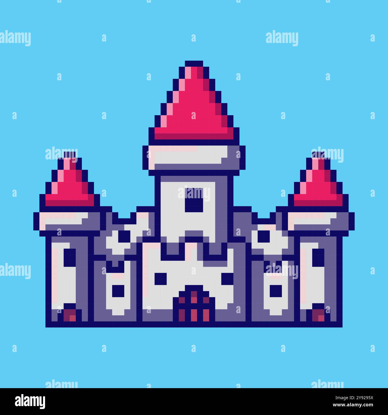 Pixel art Fantasy Castle game asset design Stock Vector Image & Art - Alamy