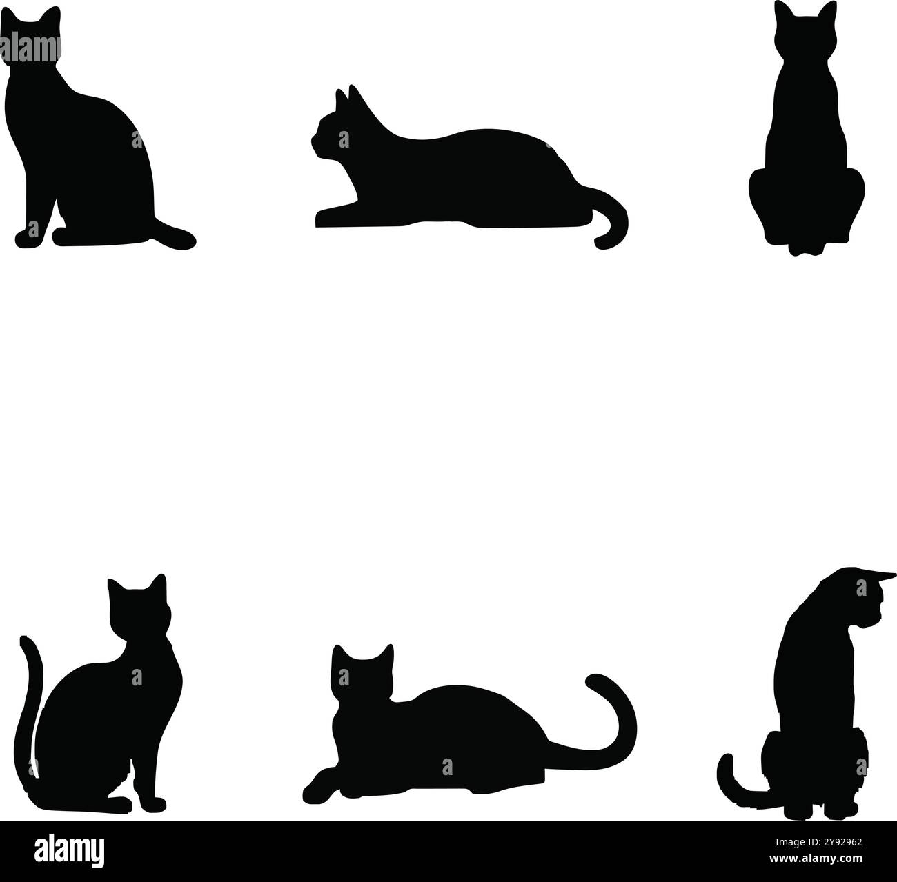 Set of Cats Silhouette Design Stock Vector Image & Art - Alamy