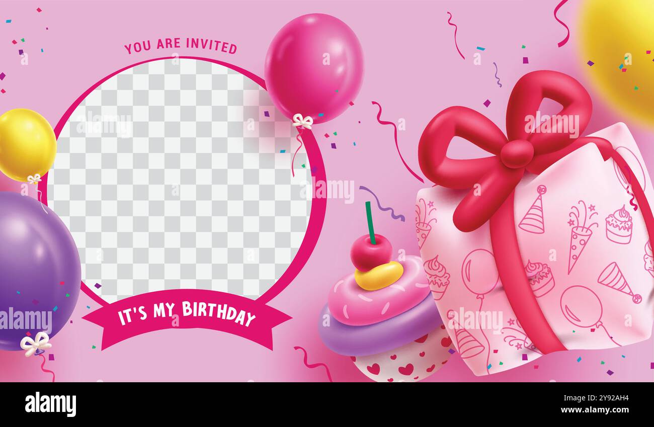 Blank Birthday Invitation Card