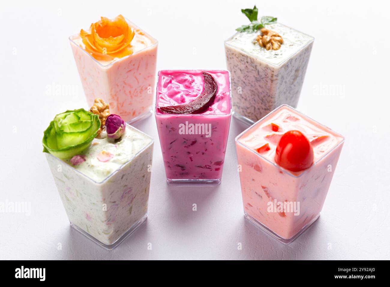 Individual yogurt servings hi-res stock photography and images - Alamy