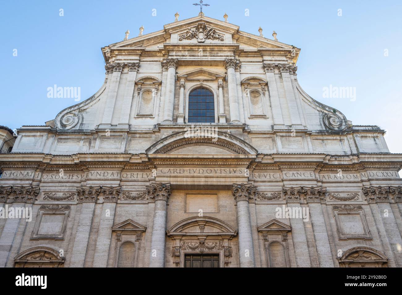 St. Ignatius of Loyola baroque church. Society of Jesus. Rome Stock ...