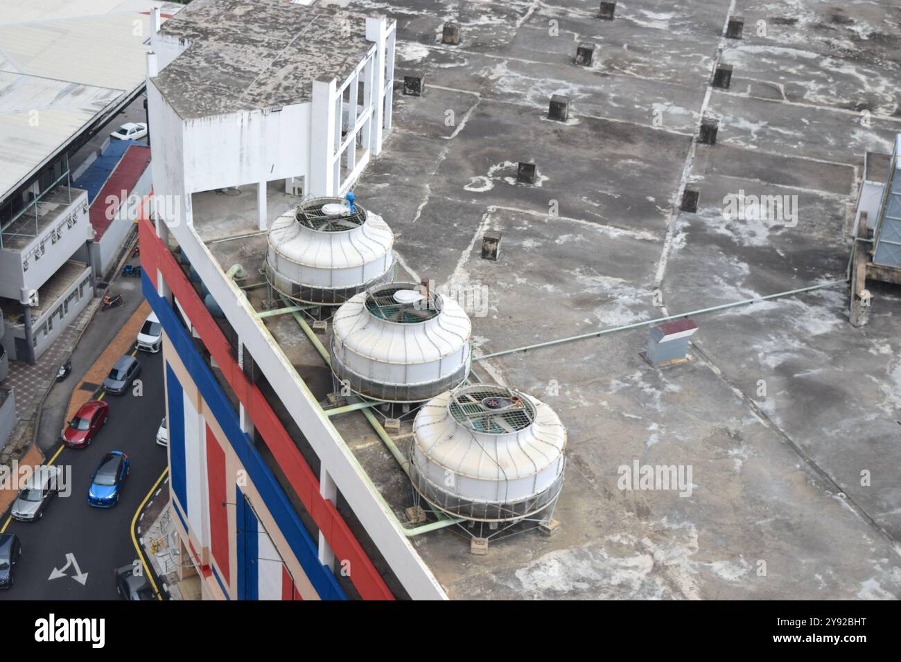 Terengganu roof top building cooling system Stock Photo - Alamy