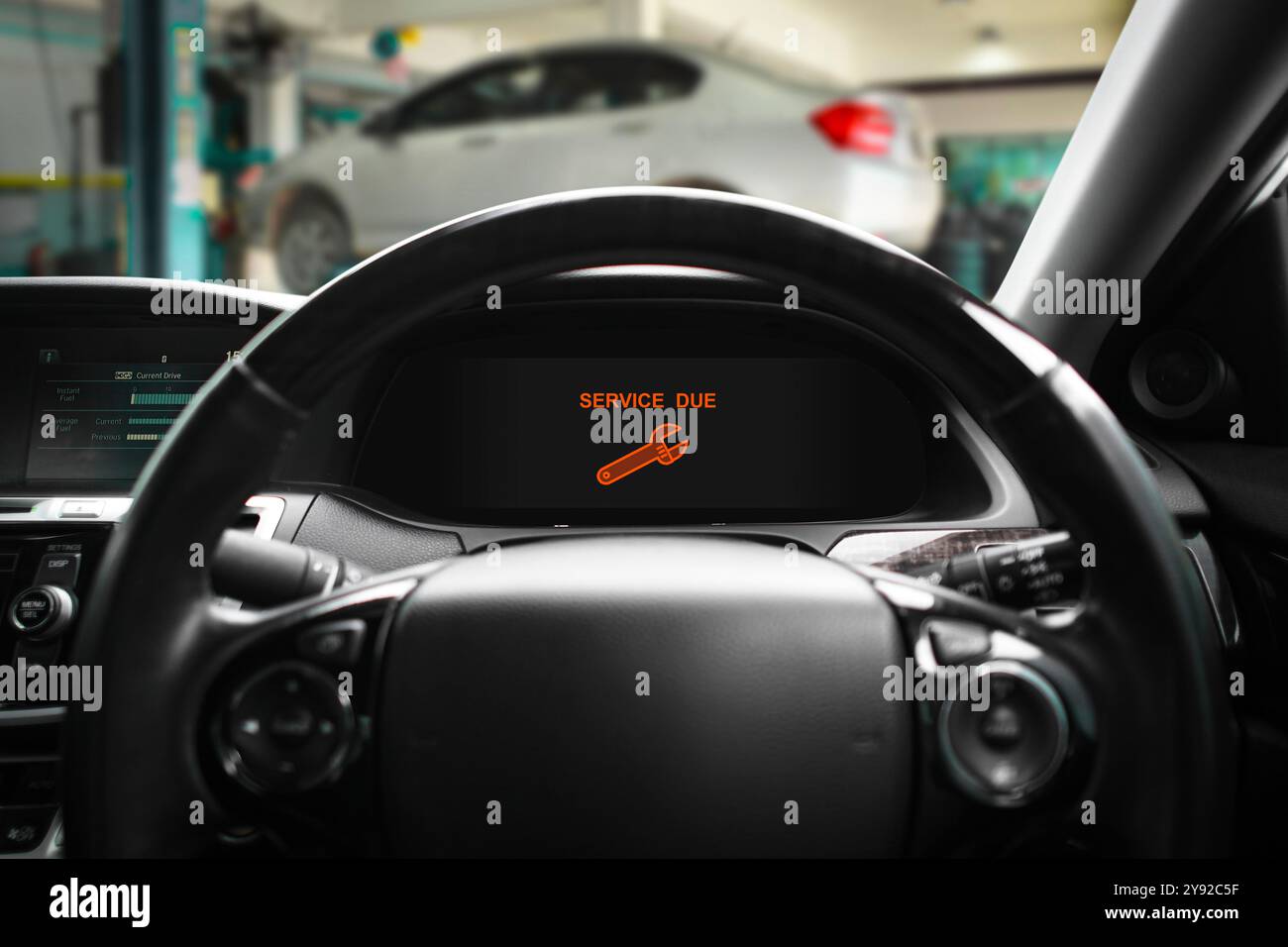 Car maintenance service due , Messages displayed on car instrument ...