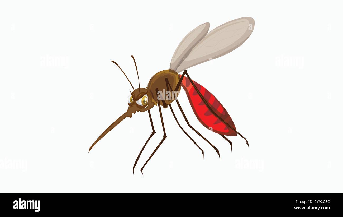 "Realistic Mosquito Vector – Detailed Insect Illustration for Medical ...
