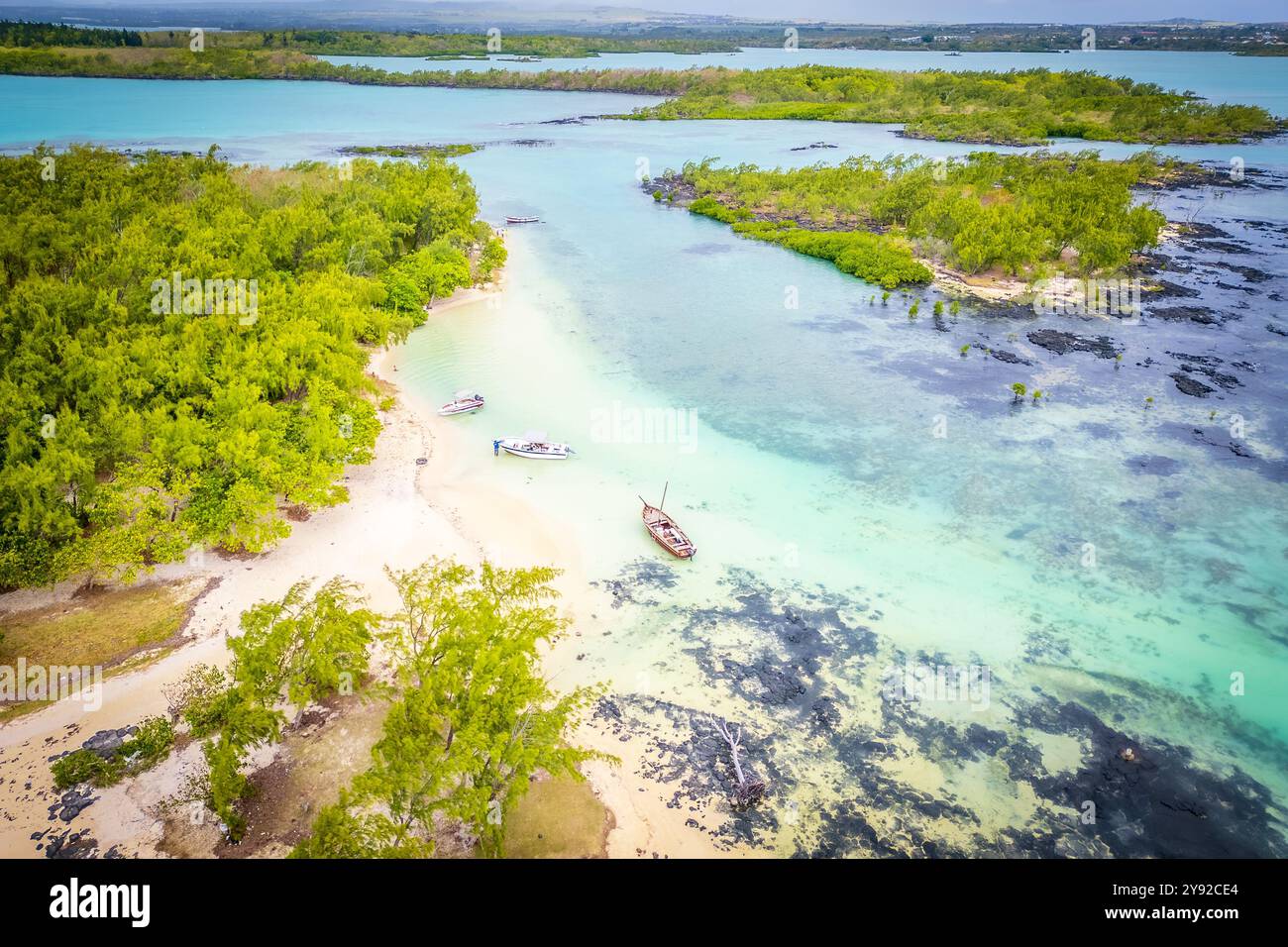 Aerial view mangroves anchored hi-res stock photography and images - Alamy