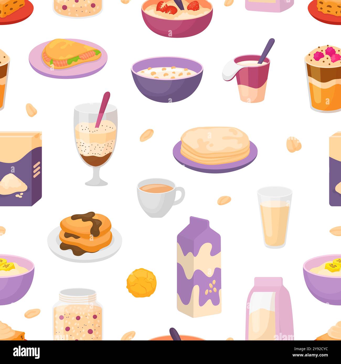 Fresh yogurt berries fruits Stock Vector Images - Alamy