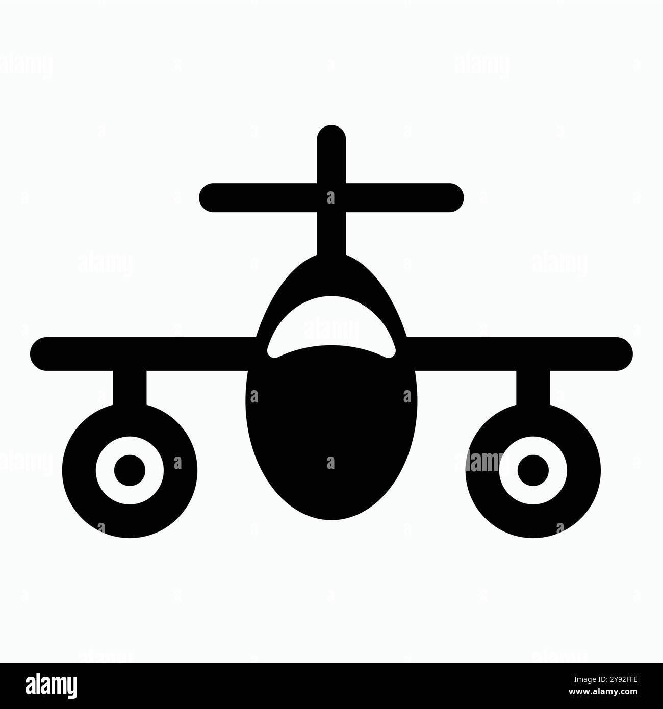 A simple black silhouette of an airplane icon, perfect for minimalist ...