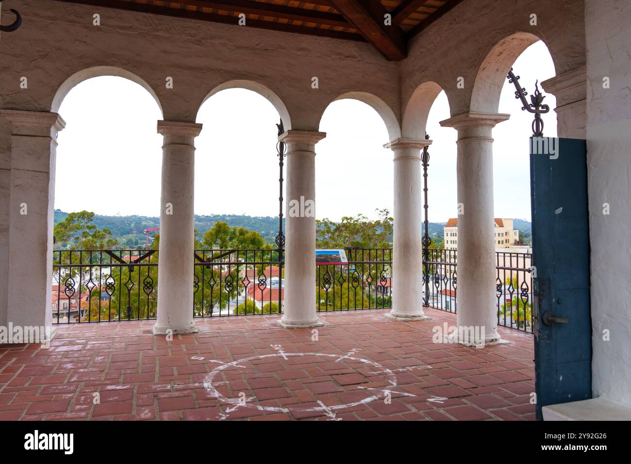 Santa Barbara, California - April 20, 2024: Stunning balcony view ...
