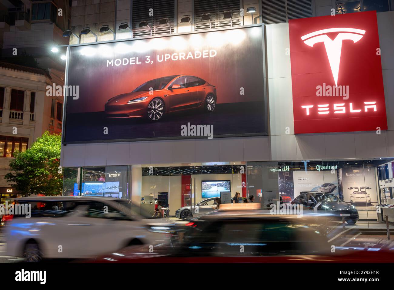 Tesla Cars, Hong Kong, China Stock Photo - Alamy