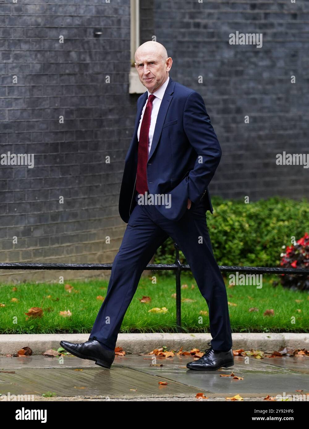 Defence Secretary John Healey arrives in Downing Street, London, for a ...