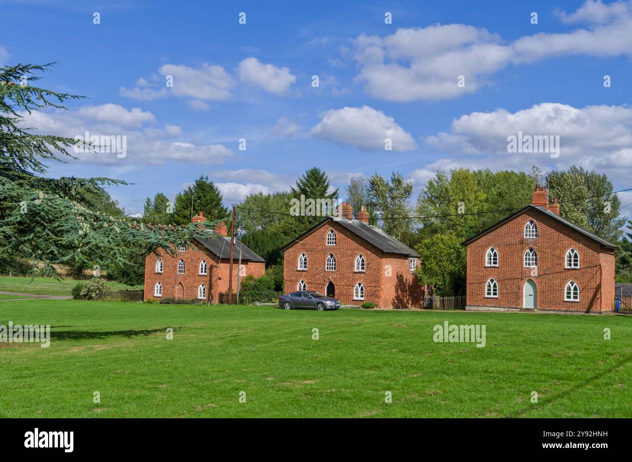 Detached houses with Gothic style windows built around 1810 on the ...