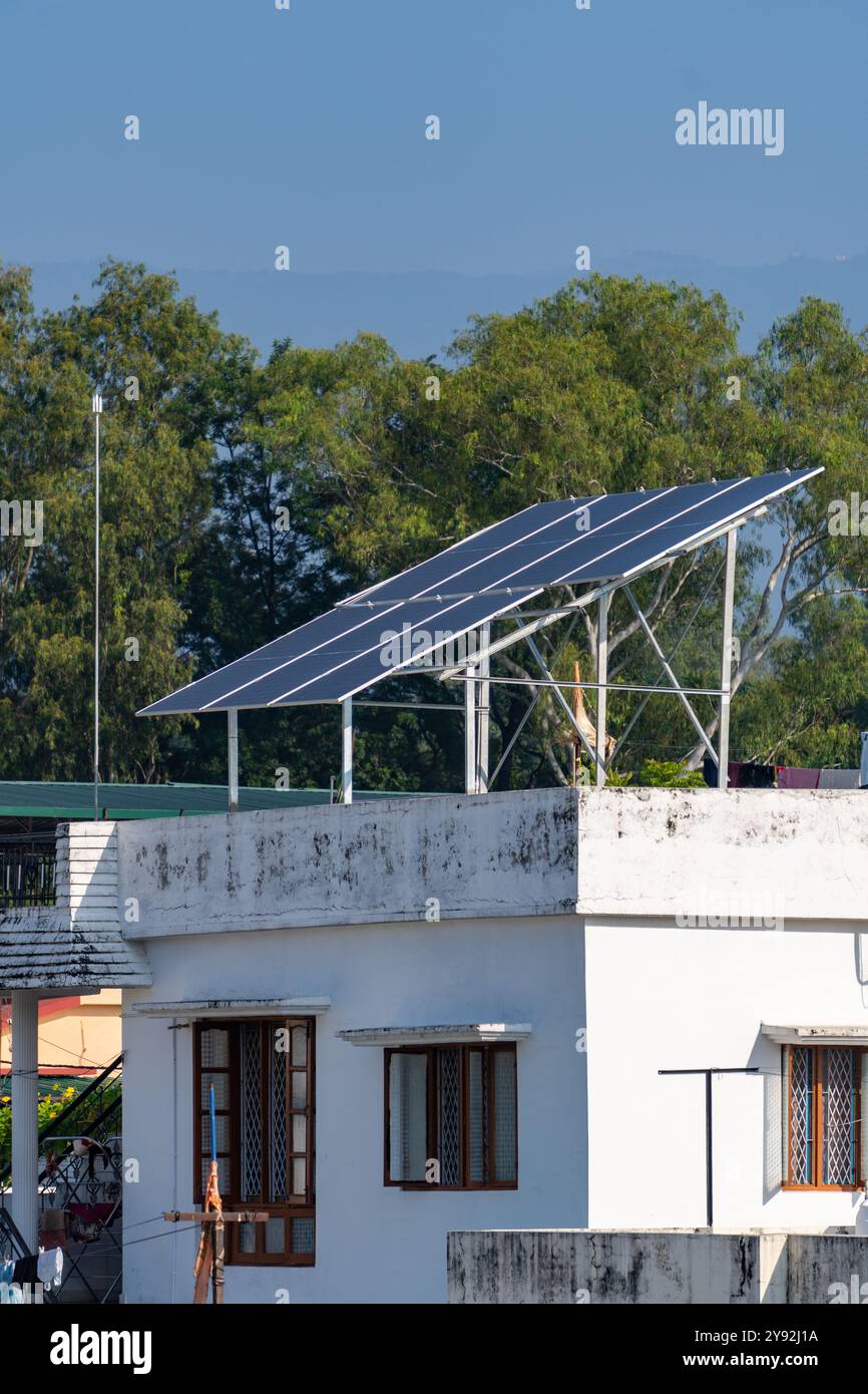 October7th2024, Dehradun City Uttarakhand India. Solar panels installed ...