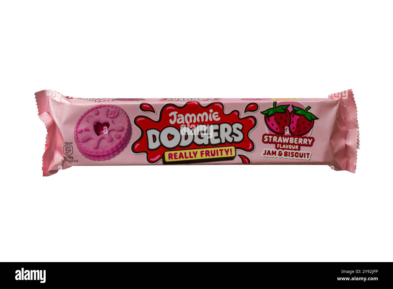 Packet of Jammie Dodgers Strawberry flavour Jam & Biscuit biscuits ...