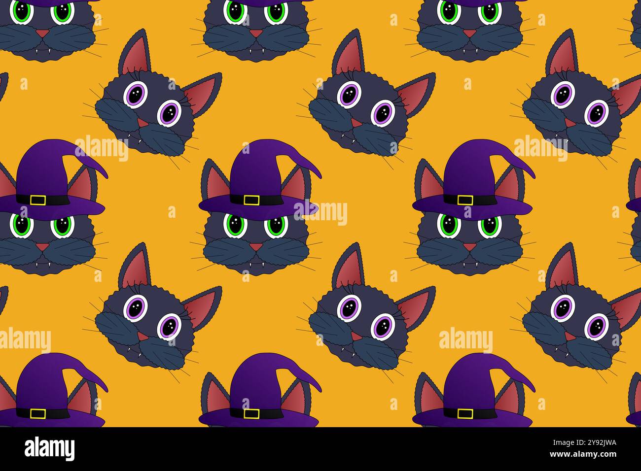 Wearing witch hats Stock Vector Images - Alamy