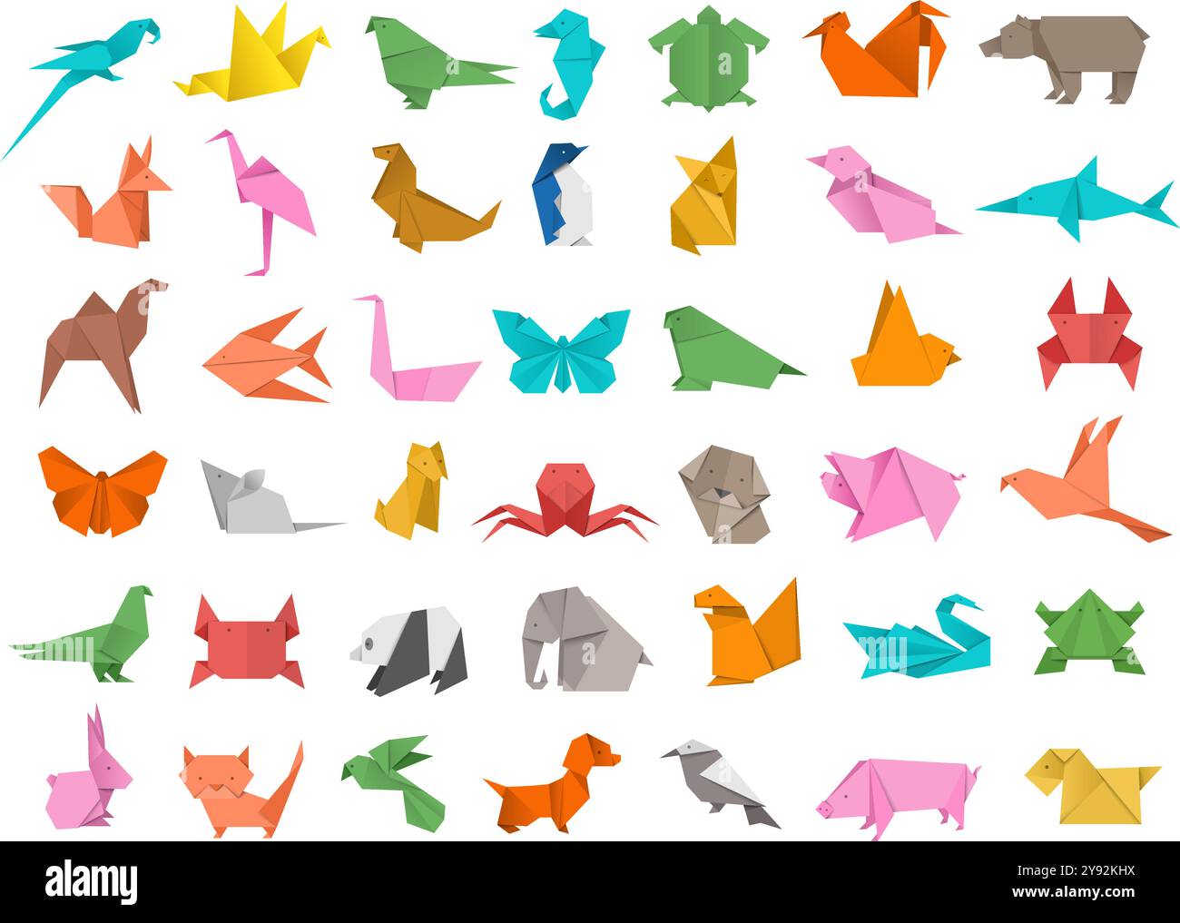 Origami. Traditional asian hobby making animals from cardboard or paper ...