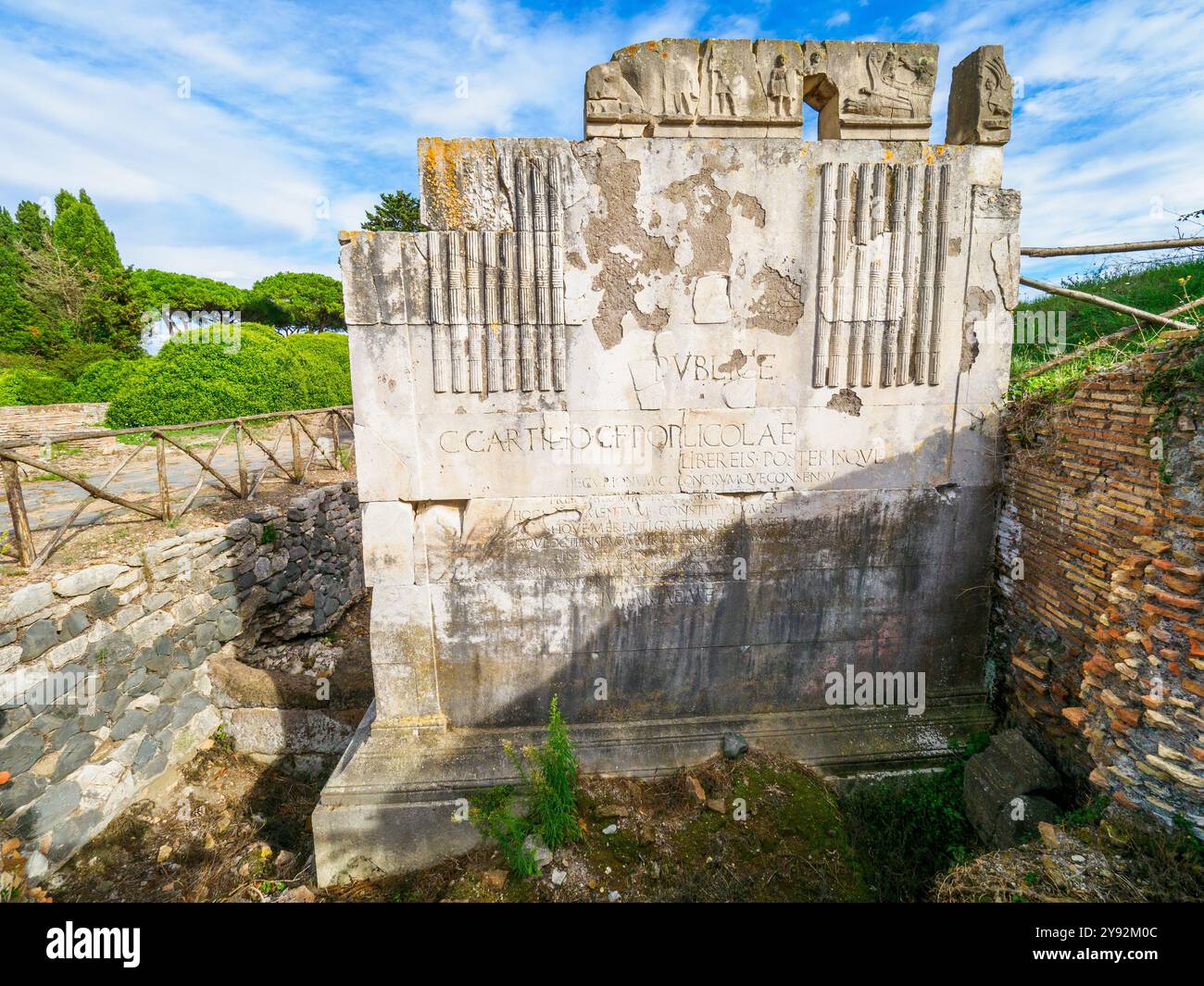 Tomb of Cartilio Poplicola (20 BC) - inscription commemorating Caius ...