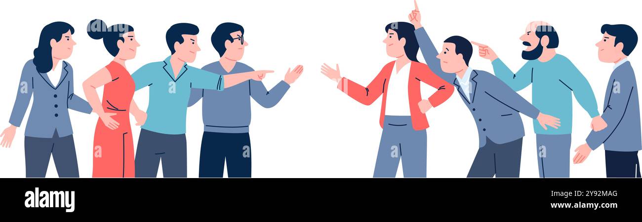 Group of people shouting Stock Vector Images - Alamy