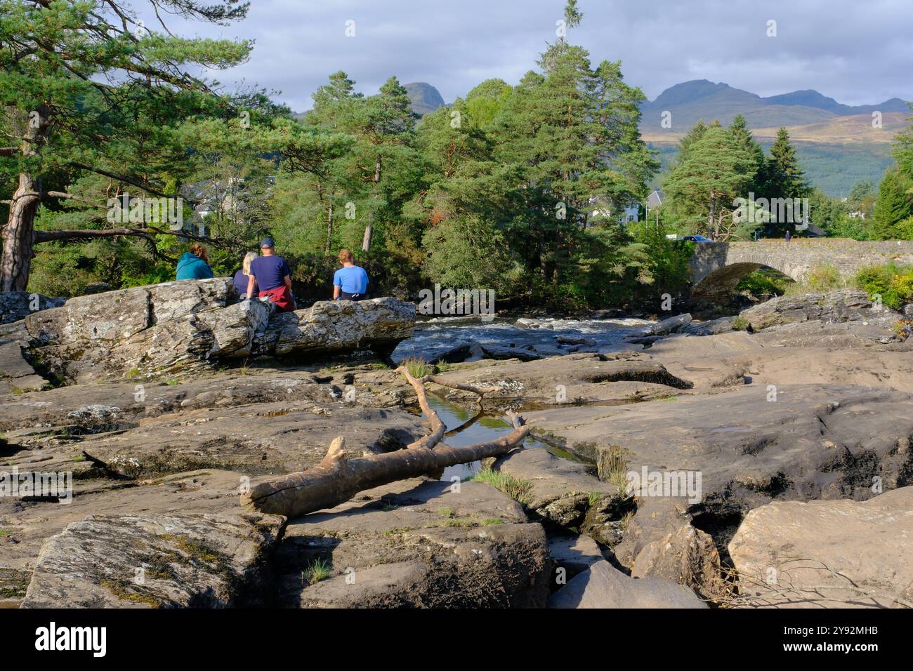 The Bridge of Dochart at Falls of Dochart, Killin, Perthshire, Scotland ...