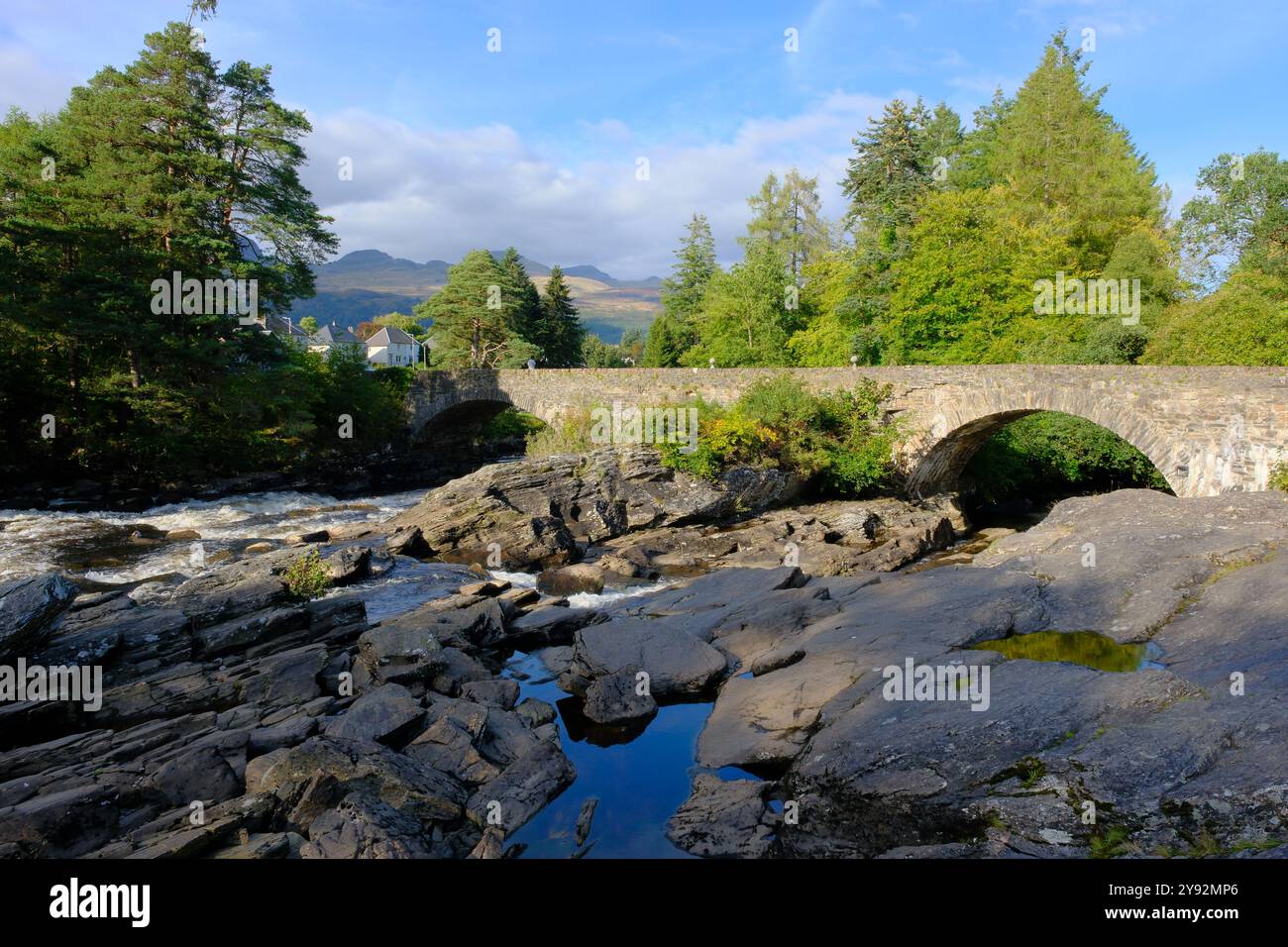 The Bridge of Dochart at Falls of Dochart, Killin, Perthshire, Scotland ...