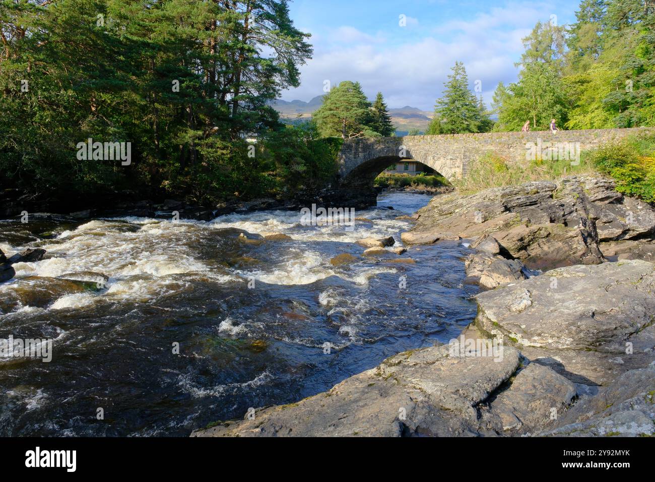 The Bridge of Dochart at Falls of Dochart, Killin, Perthshire, Scotland ...