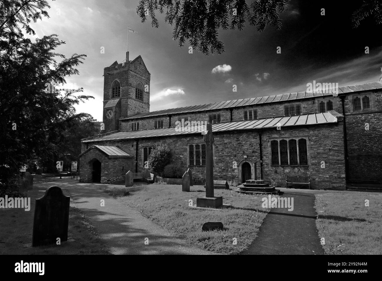 St Martin's Church, Bowness-on-Windermere town, Lake District National ...