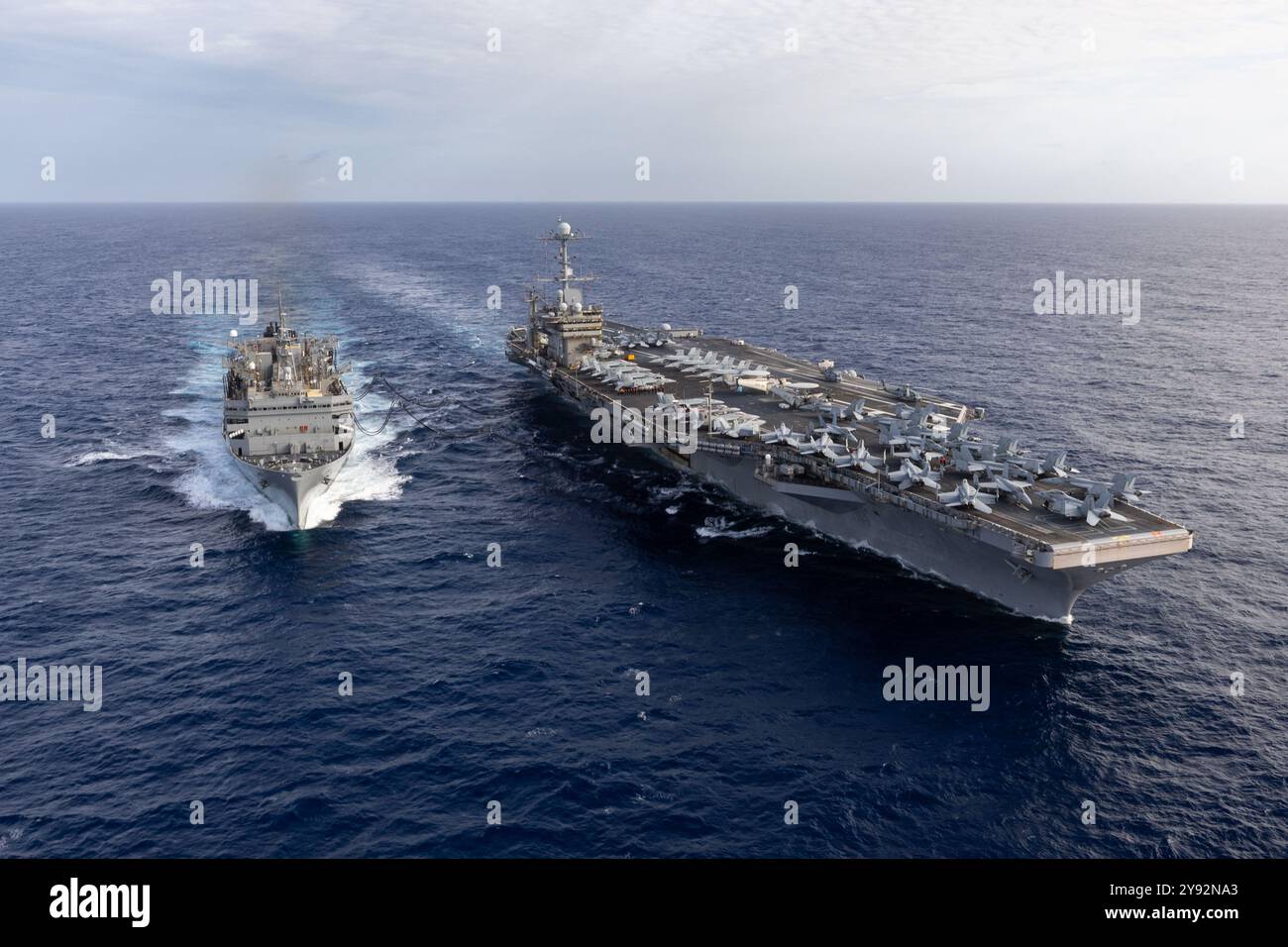 241003-N-DL824-1625 ATLANTIC OCEAN (Oct. 3, 2024) The Nimitz-class aircraft carrier USS Harry S ...