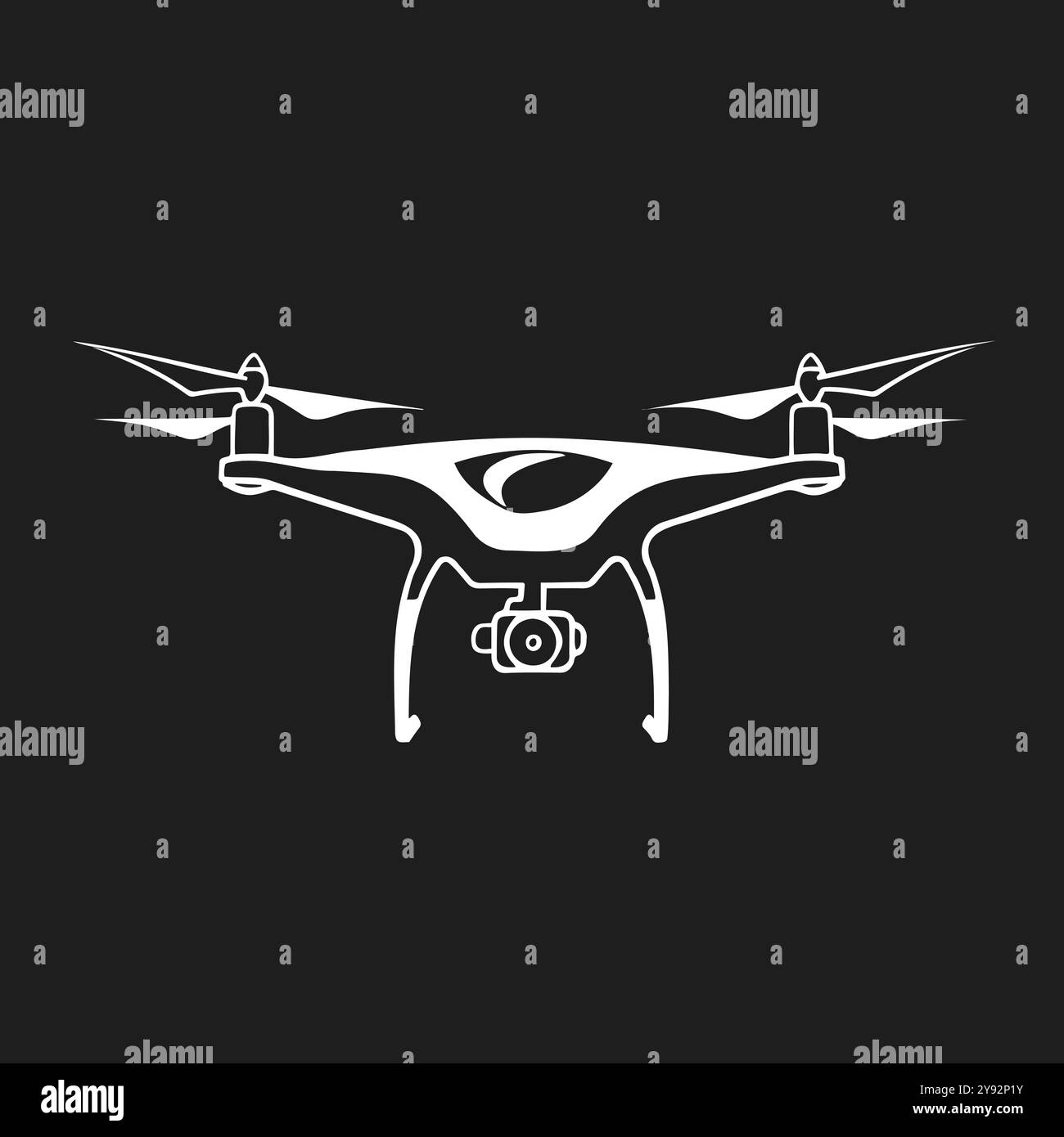 Flying Drone Silhouette with Camera Icon Stock Vector Image & Art - Alamy