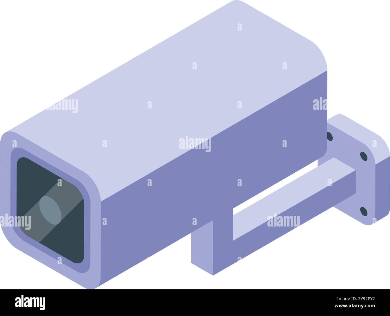 Modern security camera providing surveillance, rendered in a ...