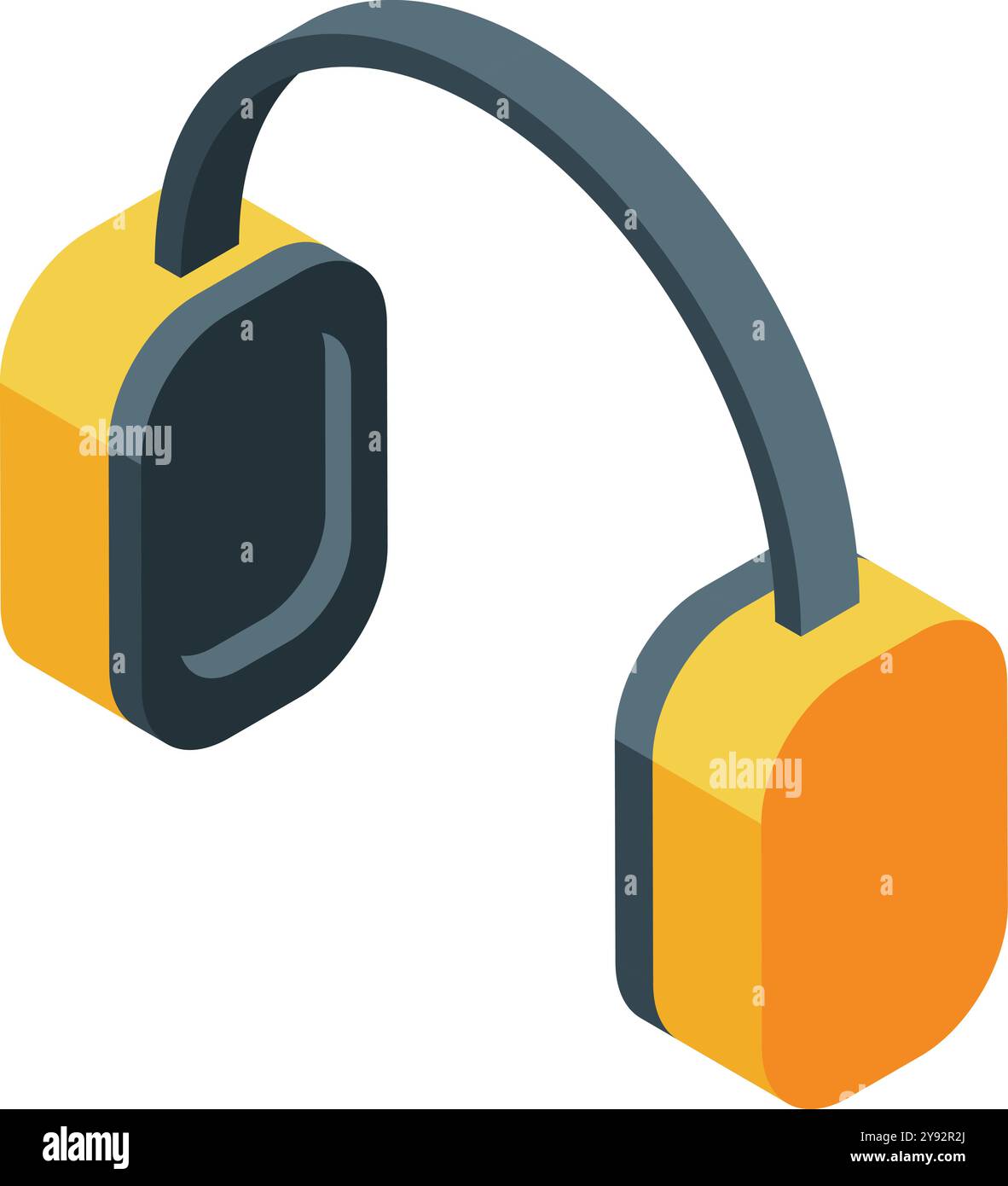 Yellow ear protectors reducing noise levels for safe work environment ...
