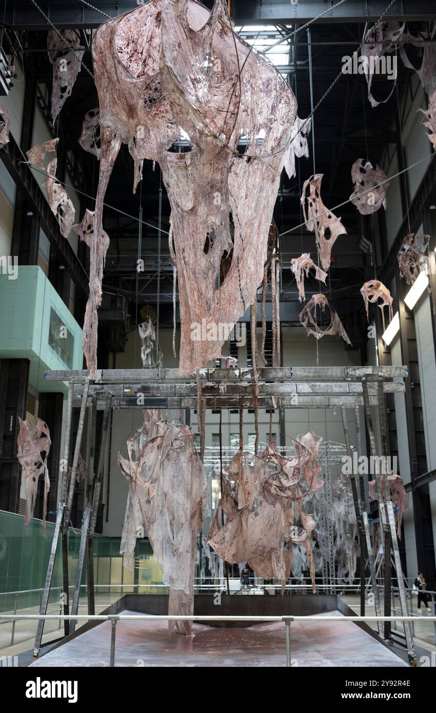 Tate Modern, London, UK. 8th Oct, 2024. Mire Lee unveils her site ...