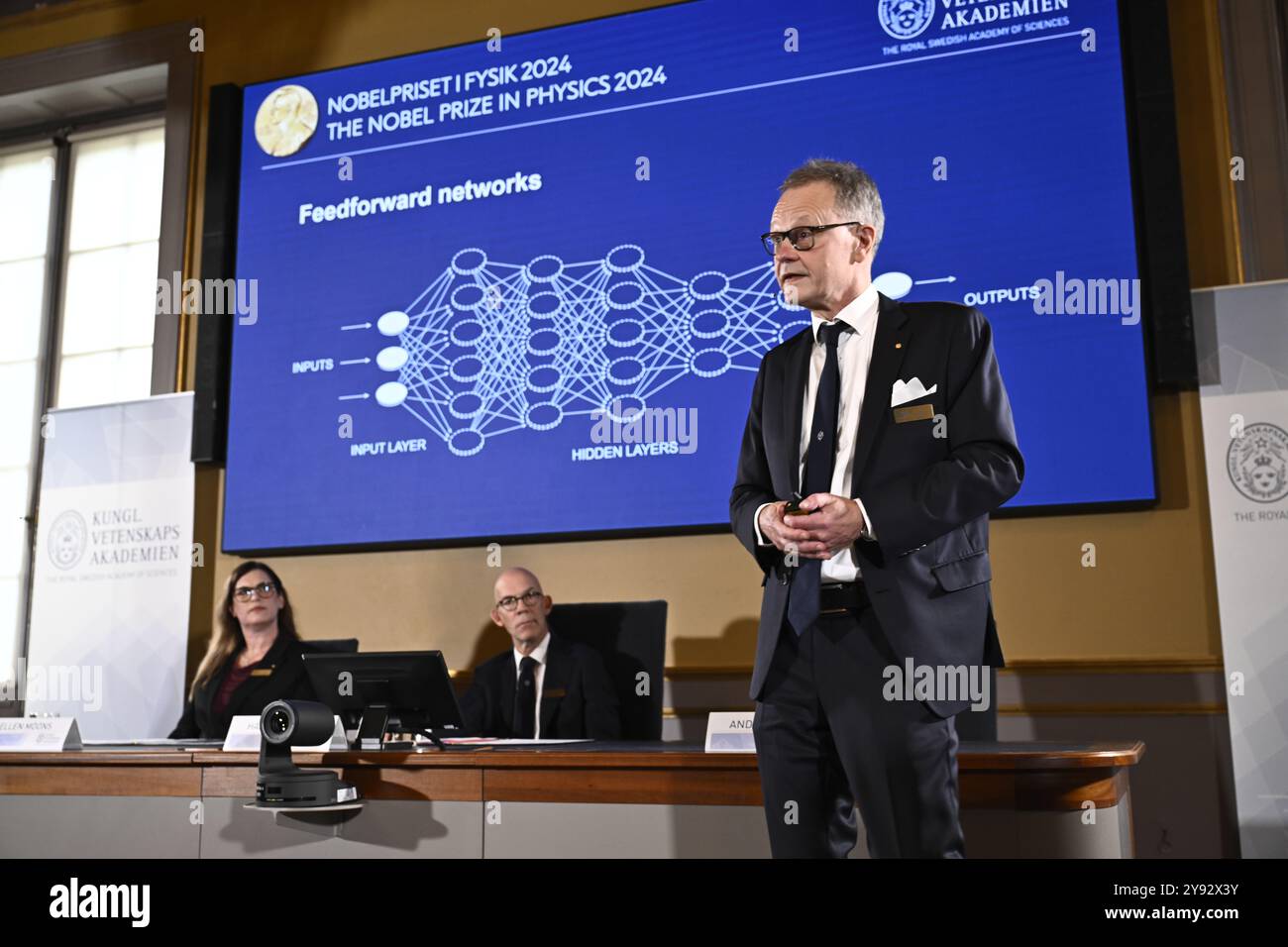 Stockholm, Sweden. 08th Oct, 2024. STOCKHOLM, SWEDEN 20241008John J ...