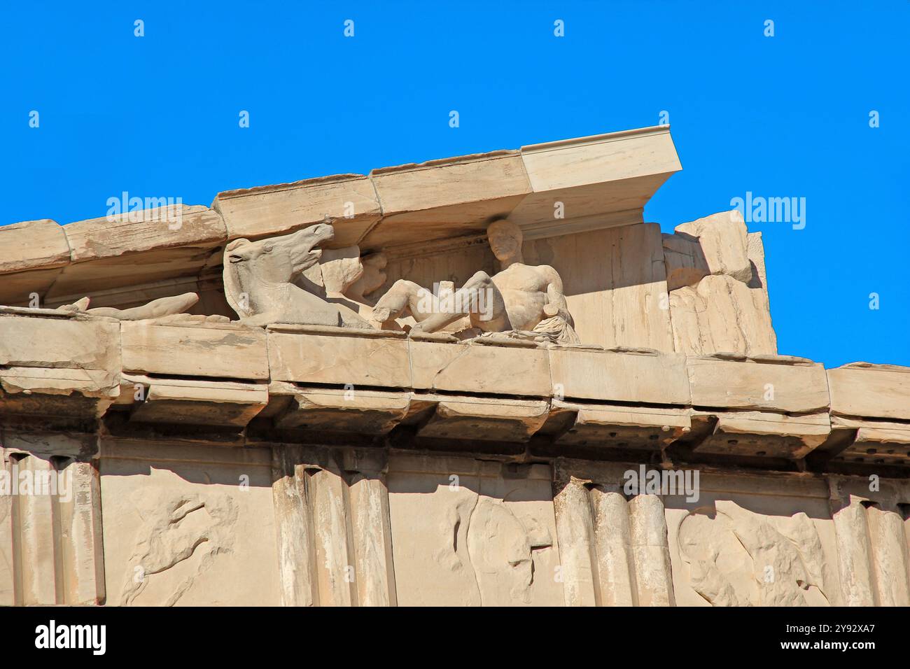 ATHENS, GREECE - SEPTEMBER 21, 2012: These are sculptural details of ...
