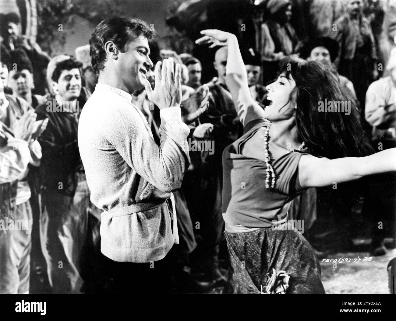 TONY CURTIS and VITINA MARCUS dancing in TARAS BULBA 1962 director J ...