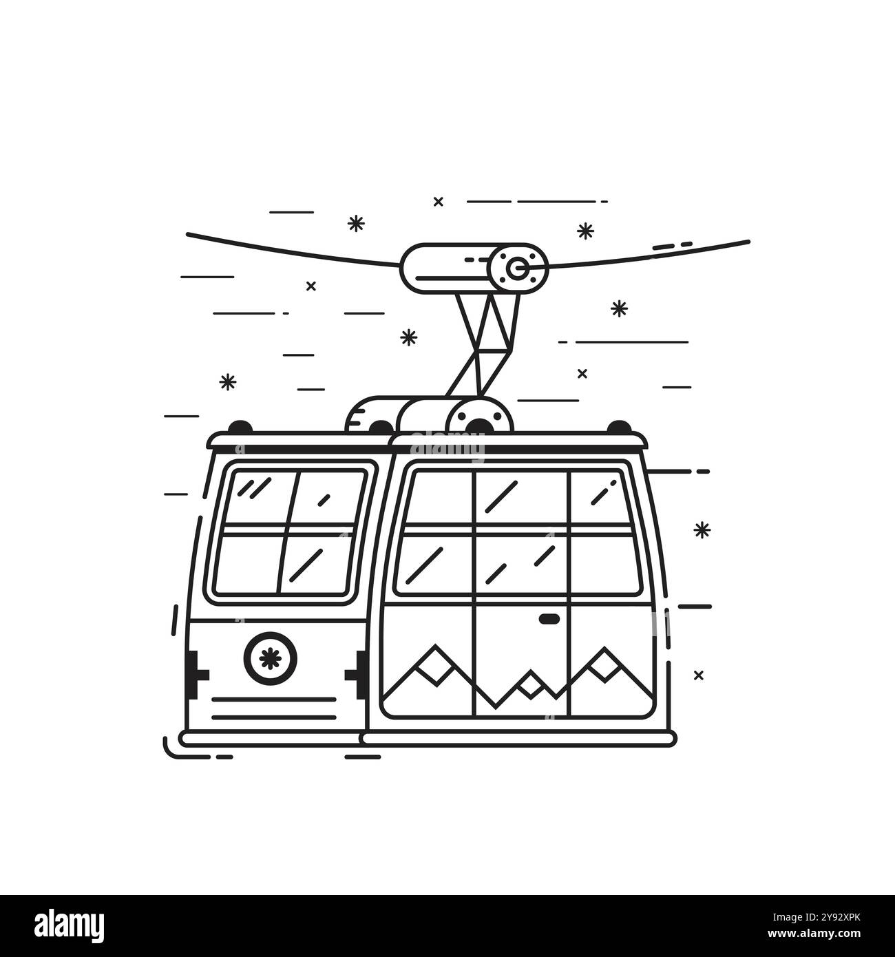 Cable car lift in Stock Vector Images - Alamy