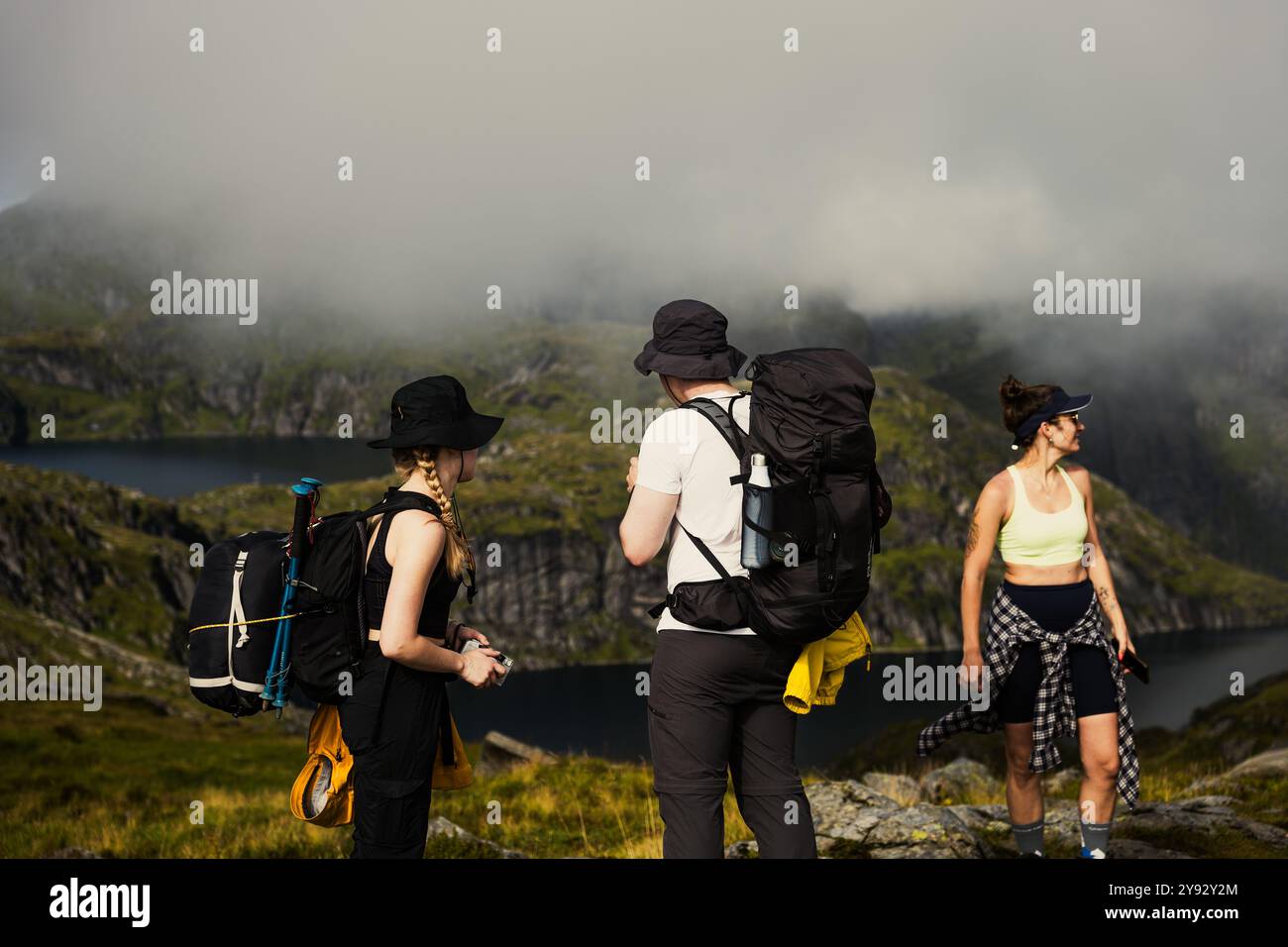 Adventurous Hikers Passionately Exploring the Stunning and Scenic ...