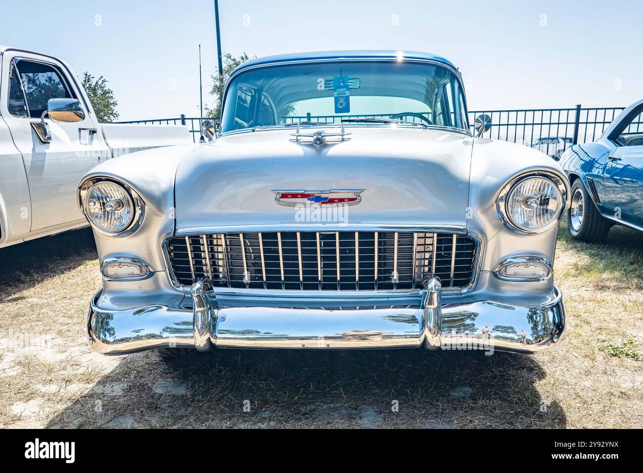Gulfport, MS - October 03, 2023: High perspective front view of a 1955 ...