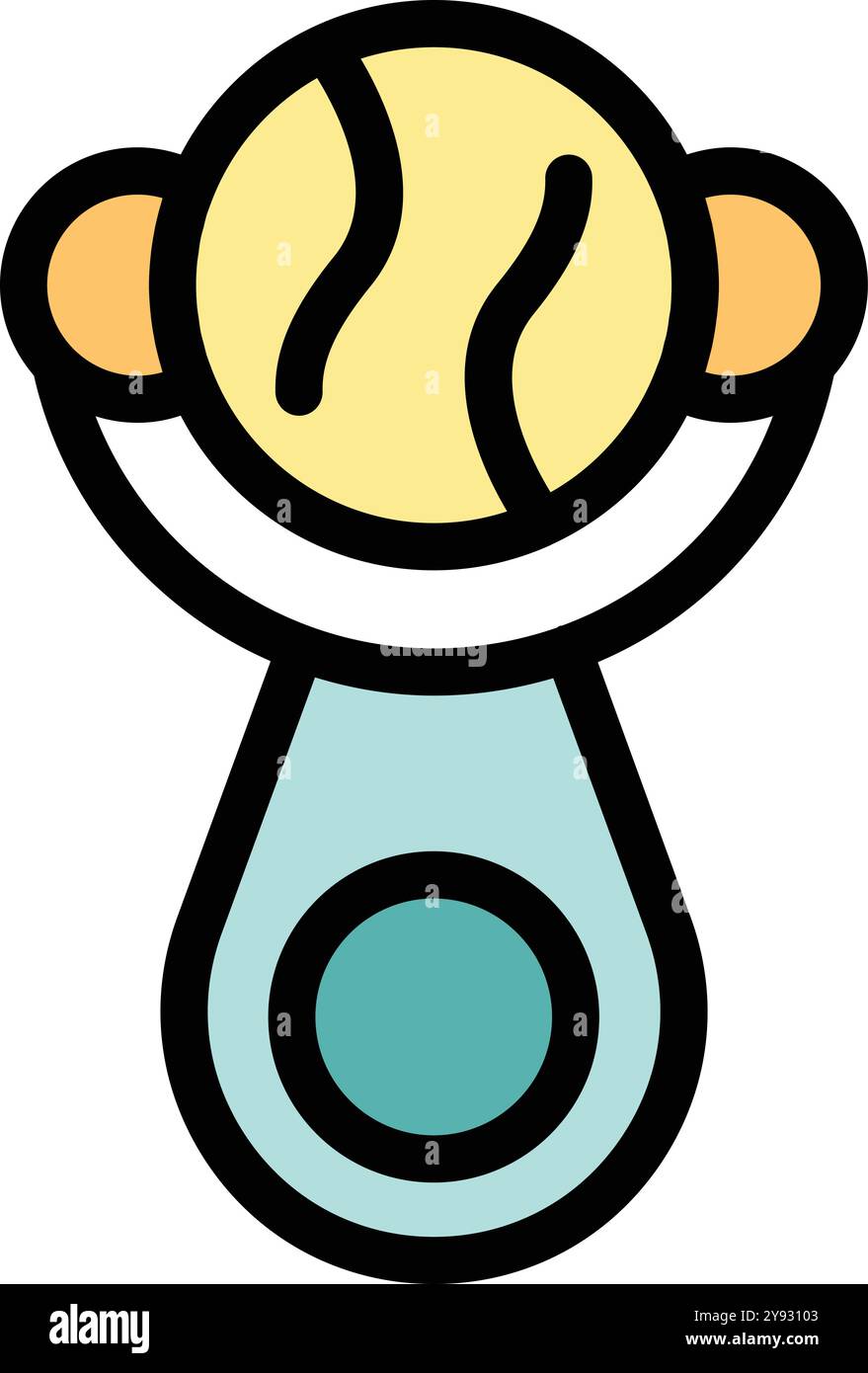 Baby rattle icon in trendy design style isolated on white background ...