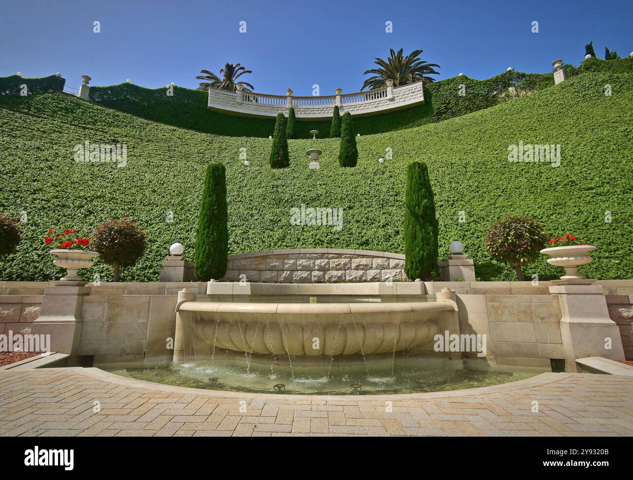 Bahai Gardens - landmark of Haifa, Israel Stock Photo - Alamy